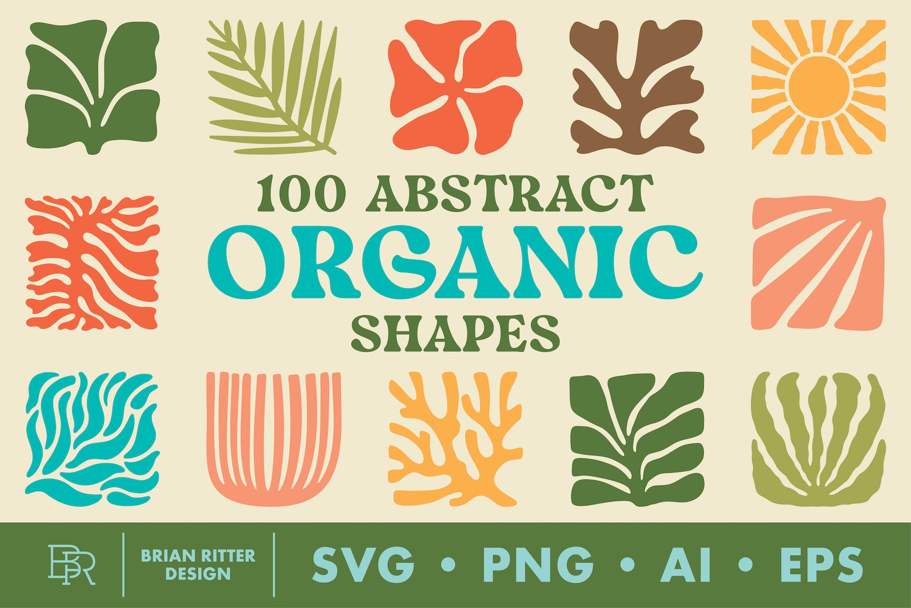 100 Abstract Organic Shapes – Brian Ritter Design