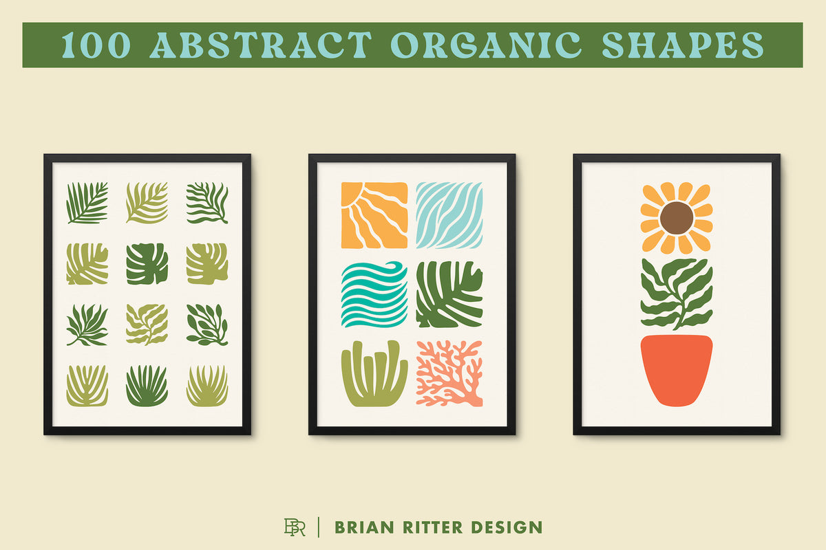 100 Abstract Organic Shapes – Brian Ritter Design