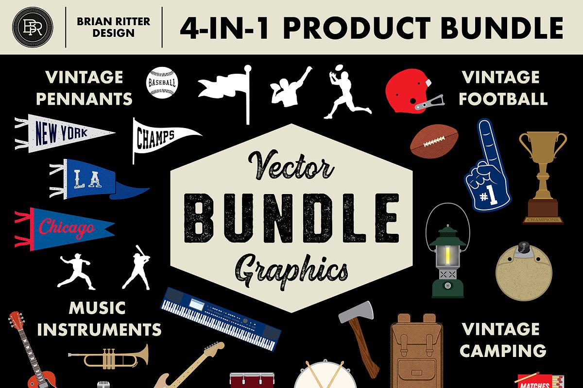 Vector Graphics 4-in-1 Bundle – Brian Ritter Design
